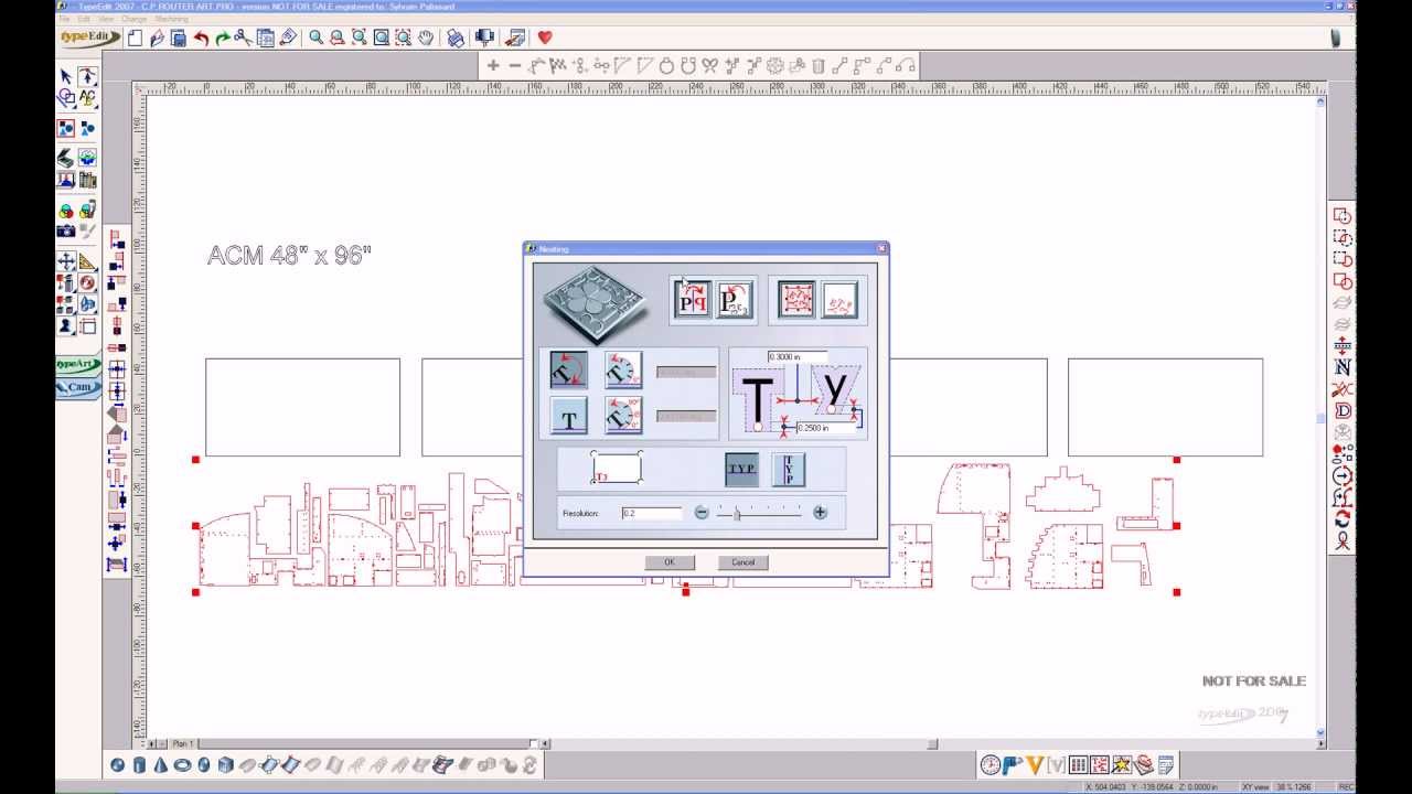 RouterType - ACM Nesting process - Type3 Software - YouTube