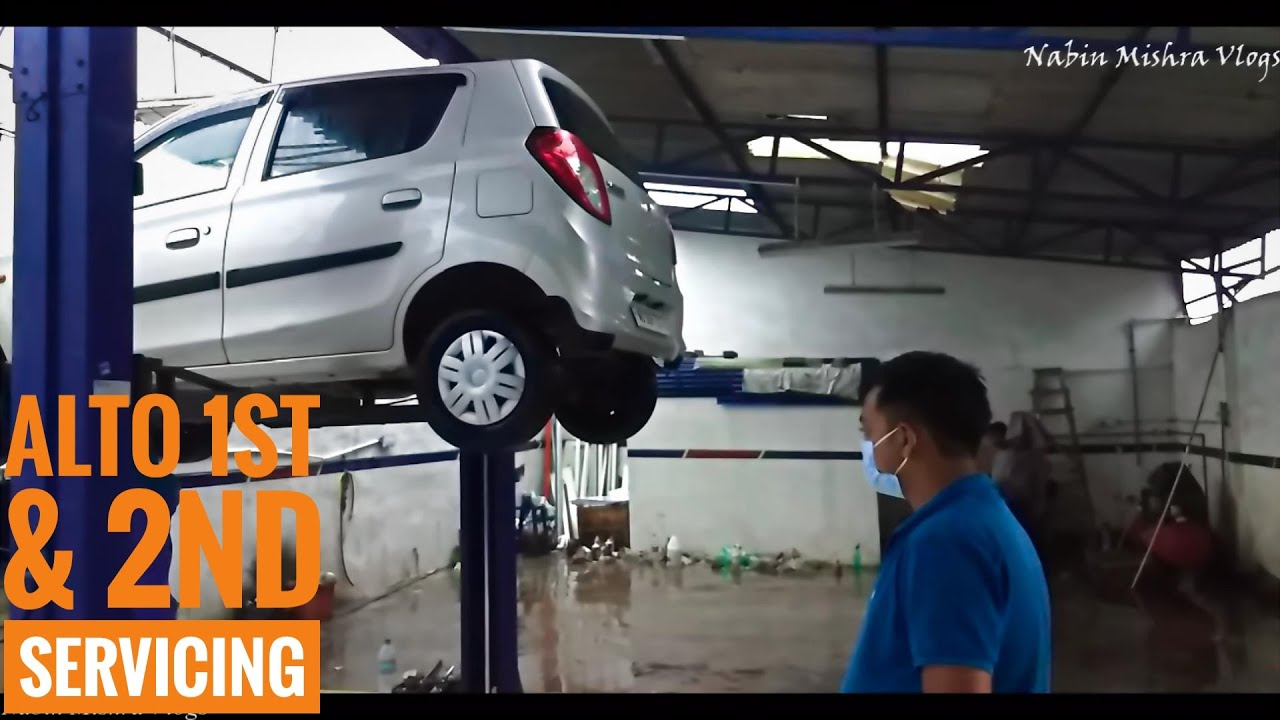 Alto servicing after 12000 km near Diamond Harbour - YouTube