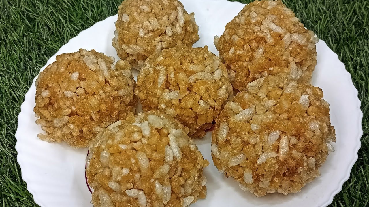 Murmure Laddu Recipe/Gud ke Laddoo/Puffed Rice Laddu Recipe - YouTube