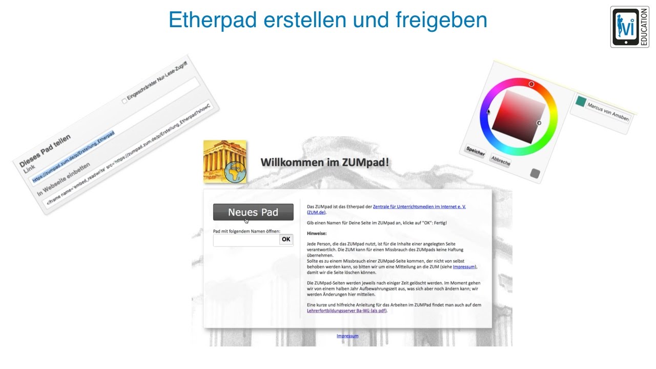 Eigenes Etherpad erstellen - YouTube