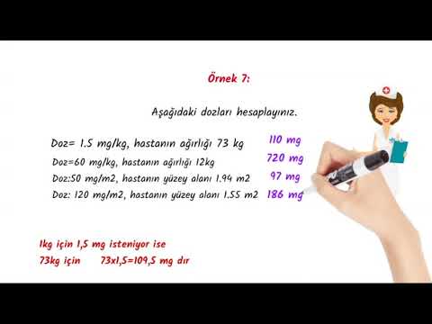 İlaç Doz Hesaplamaları -2 - Örnekler