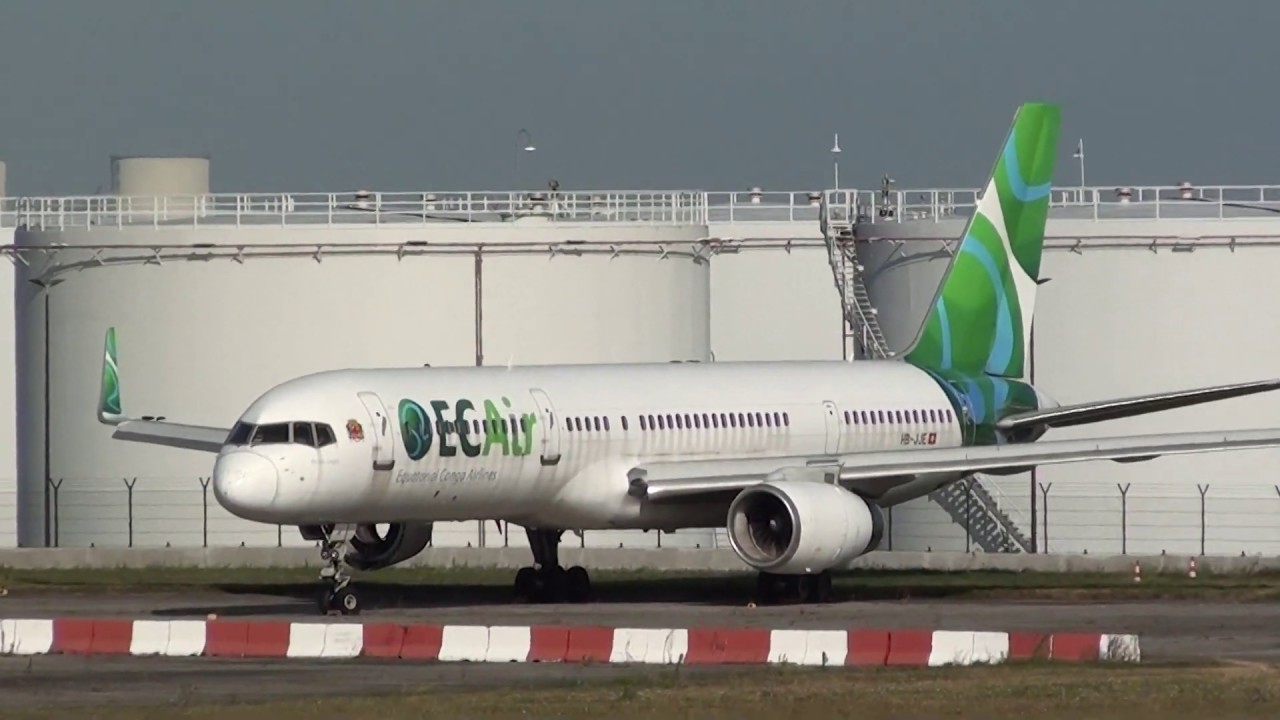 ECAir Equatorial Congo Airline Boeing 757-200 HB-JJE At Brussels BRU ...