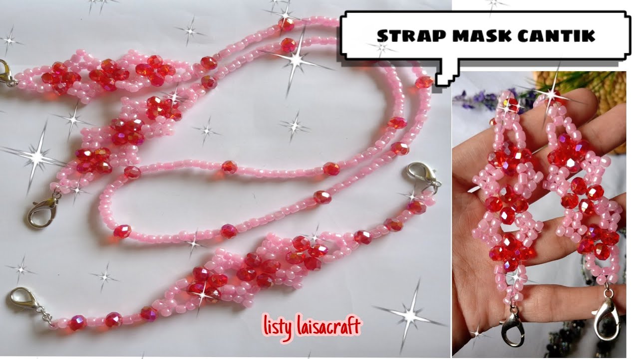 DIY Mask Strap Cantik / DIY Kalung Masker / DIY Beautiful Mask Strap ...