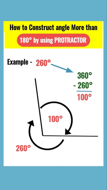 How to draw a reflex angle by a protractor । #shorts #maths # ...