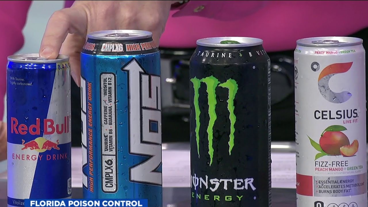 Energy drinks causing spike in poison control calls about kids - YouTube