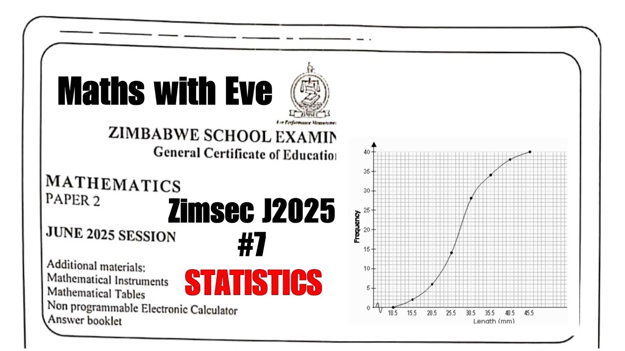 Zimsec J2025 Maths Paper 2, number 7, Statistics solution - YouTube