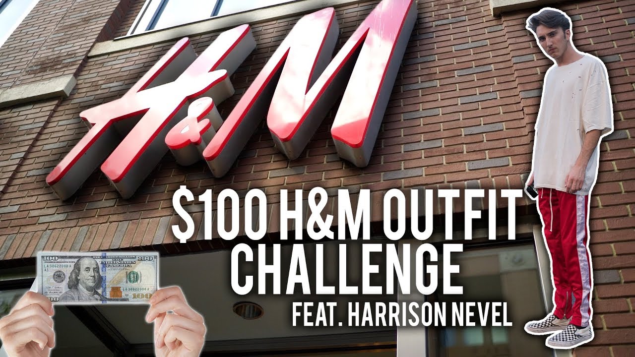 $100 H&M OUTFIT CHALLENGE feat. Harrison Nevel - YouTube