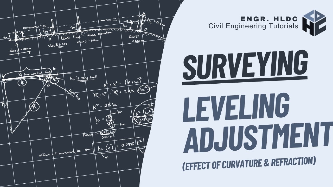 Elementary Surveying | Leveling Adjustment | Effect of Curvature and ...