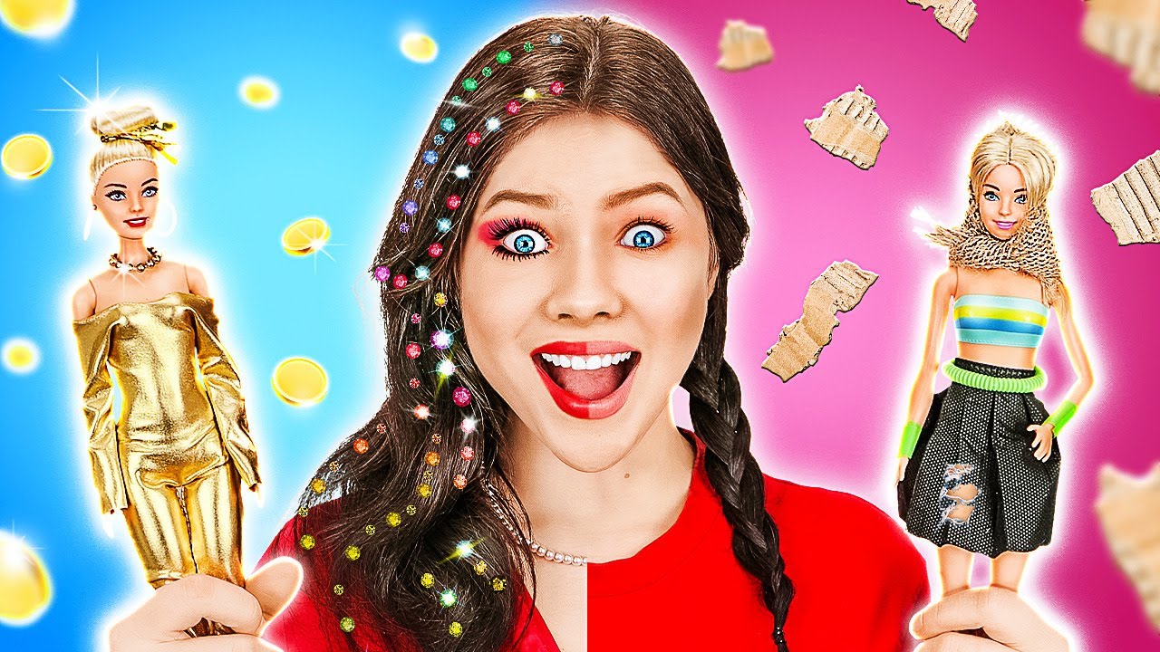 DESAFÍO ÉPICO DE TRANSFORMACIÓN CASERA DE MUÑECAS 💖 👗 Si Barbie Fuera ...