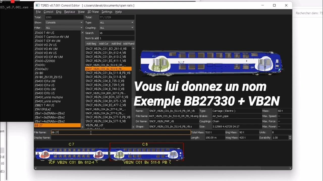 [ORTS/MSTS] Créé un Consist avec TSRE 5 pour Open Rails | Transports Gaming - YouTube
