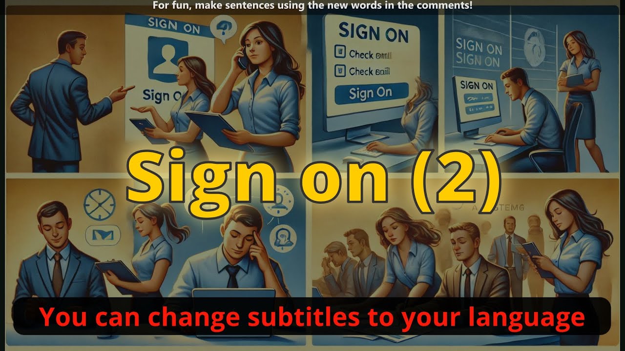 Sign on meaning (2) with 5 examples - YouTube