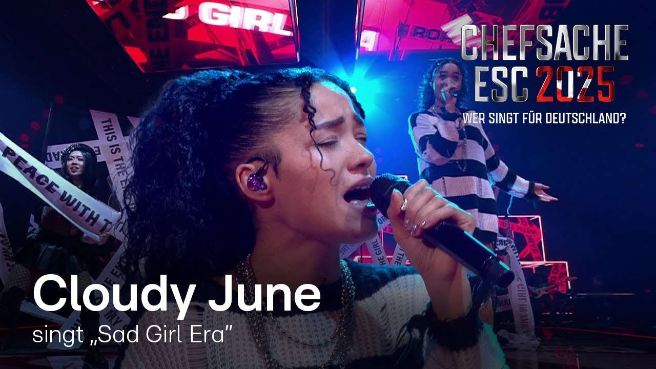 Cloudy June – rockt ihren eigenen Song Sad Girl Era 😢 | Chefsache ESC ...