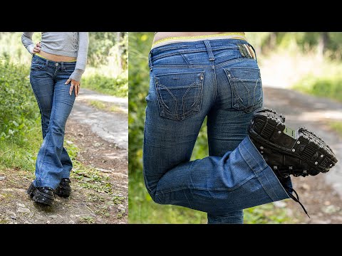 Miss Sixty Wilkie Flare Jeans - New Rock Tank Platform Boots