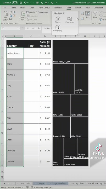 Excel tip to insert country flags #exceltraining - YouTube
