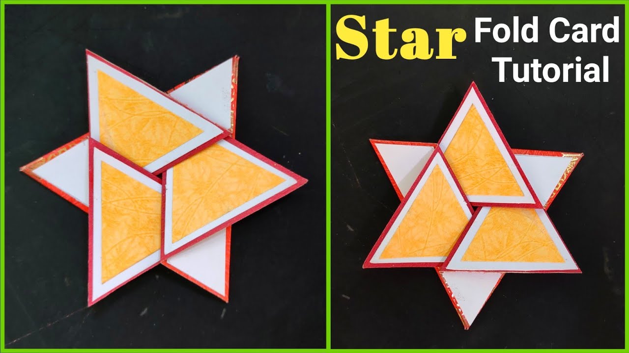 Star Fold Card Tutorial | How to make Star fold card | Star card for ...