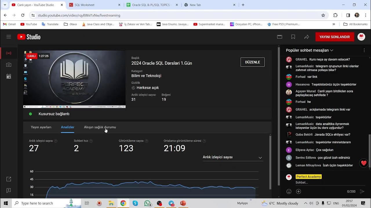 2024 Oracle Sql Dərsləri 1gün Youtube