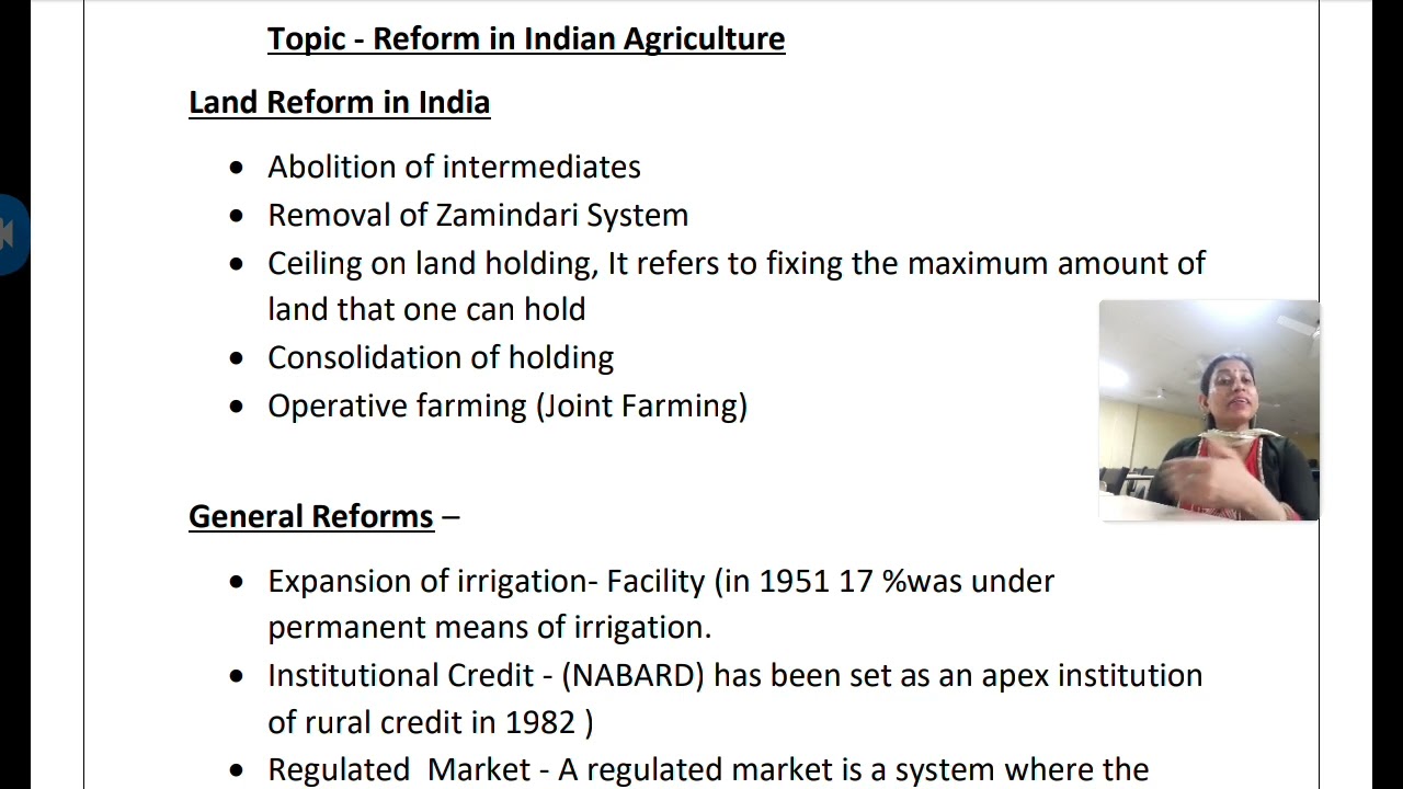 Land Reform in India ,Unit-4 Lect-8 - YouTube