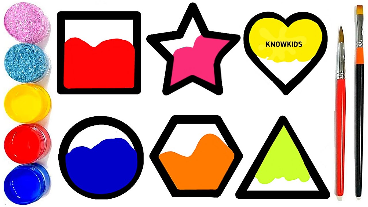 2d shapes drawing activity learning video for kids &Toddlers,let's draw ...