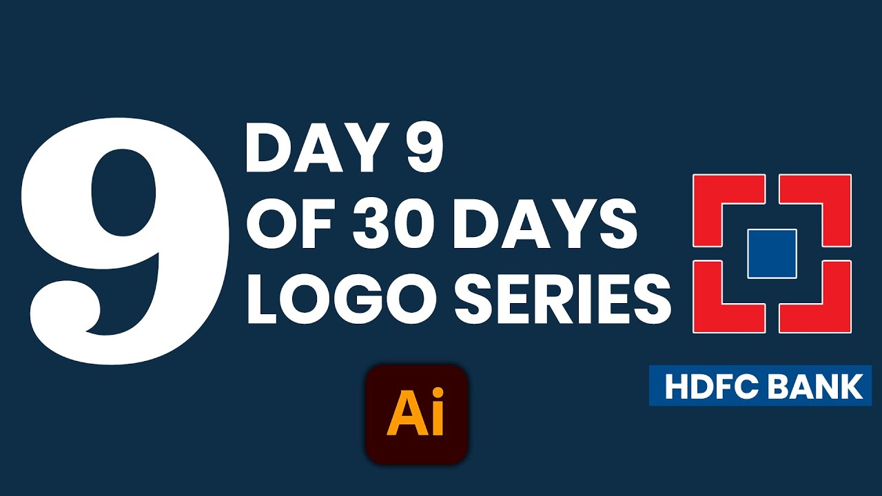 Logo Design Tutorial: HDFC Bank Logo in Illustrator | Beginner Friendly ...