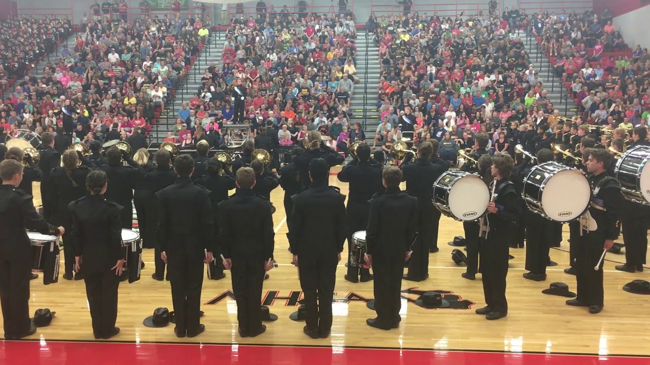 Mattawan High School Marching Band 10/07/17 Vicksburg “rained in” - YouTube