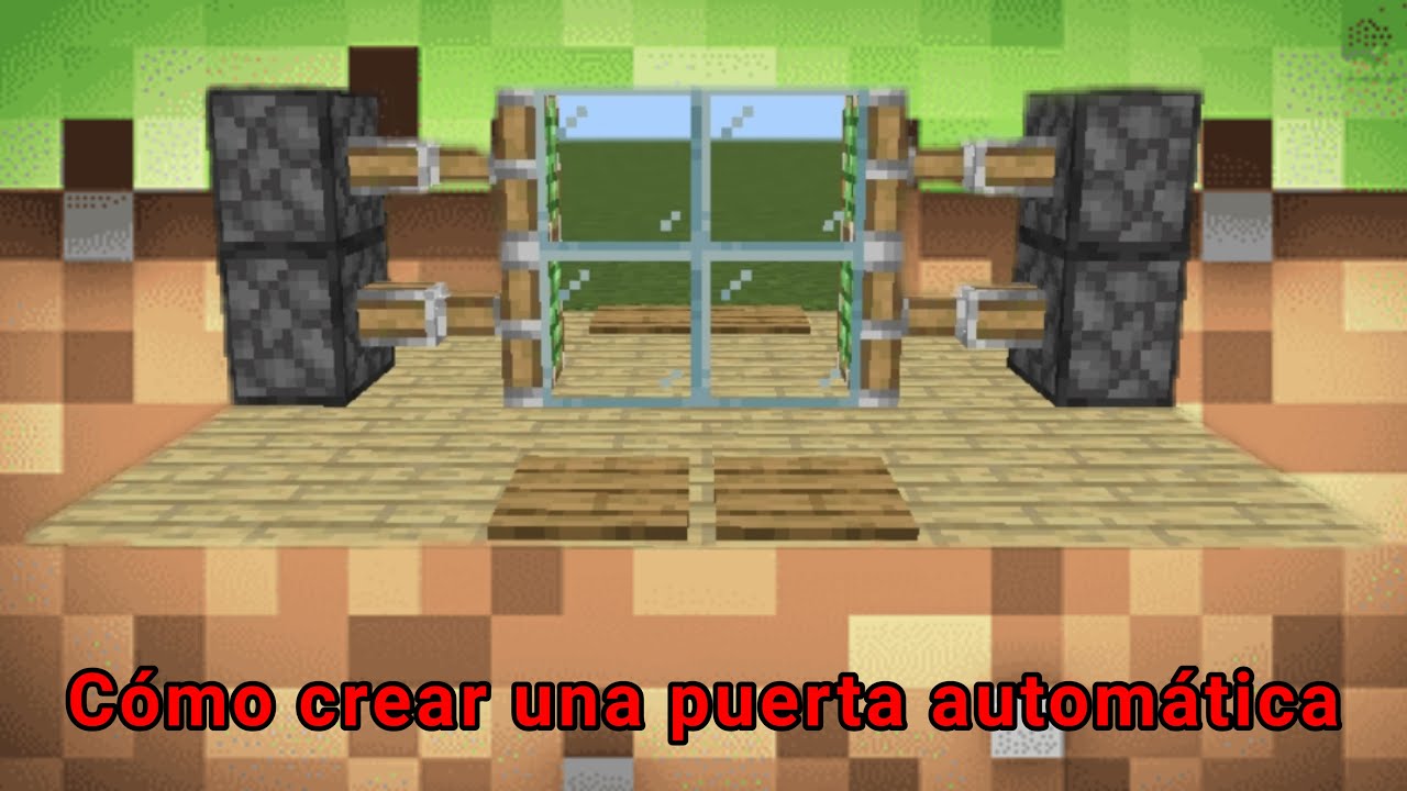 Cómo crear una puerta automática en minecraft - YouTube