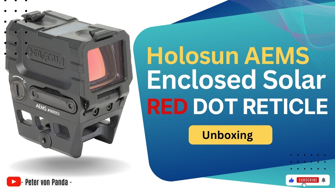 Holosun AEMS Enclosed Solar Red Dot Reticle Unboxing - YouTube