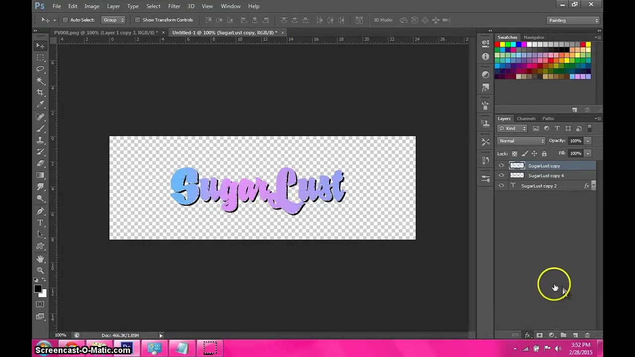 How To Make Preppy Text | Photoshop - YouTube
