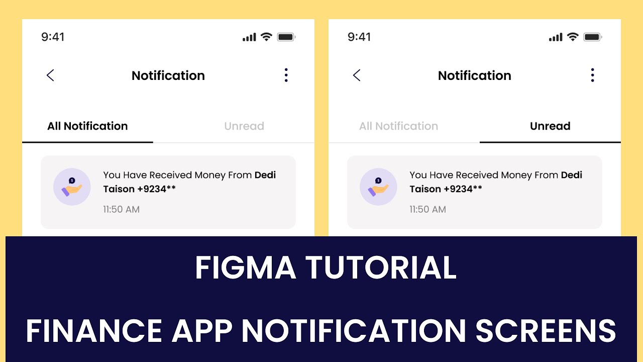 Finance App Notification screens Design in Figma | Finance App | Figma ...