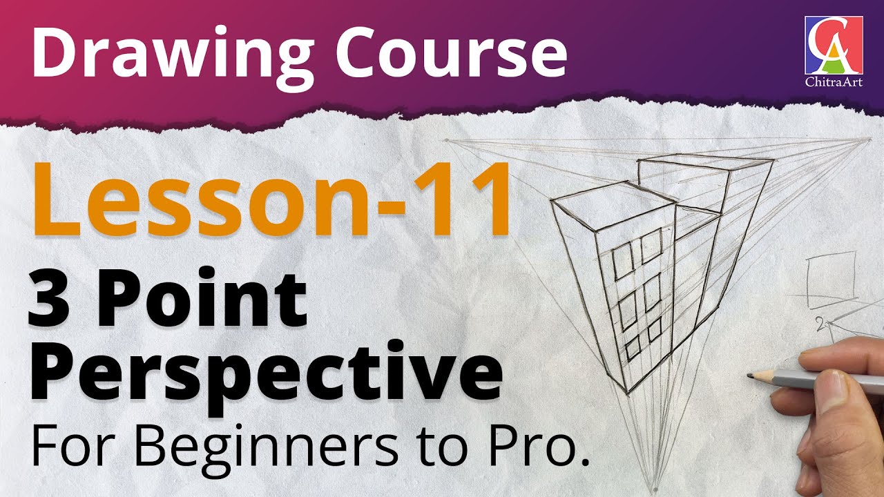 3 Point Perspective Drawing in Detailed - YouTube
