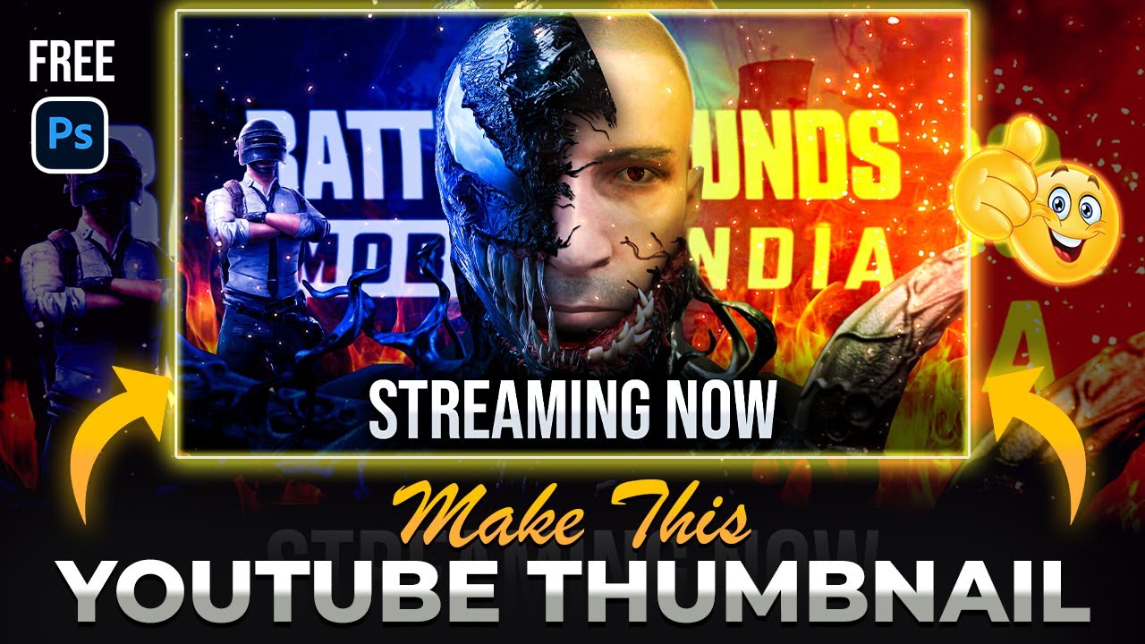 BGMI STREAMING THUMBNAIL TUTORIAL | FREE PSD | BGMI THUMBNAIL TUTORIAL ...