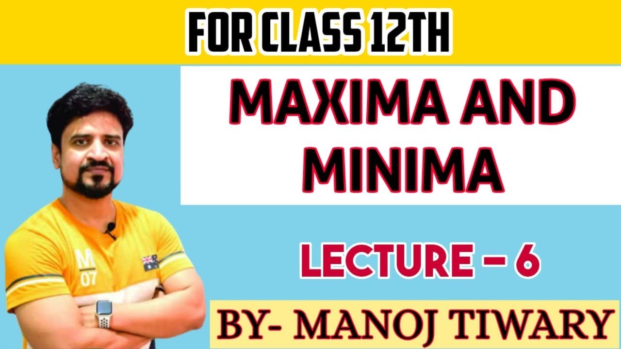Maxima Minima Word Problem Lecture 6 YouTube Maxima Minima Word Problem Lecture 6 YouTube