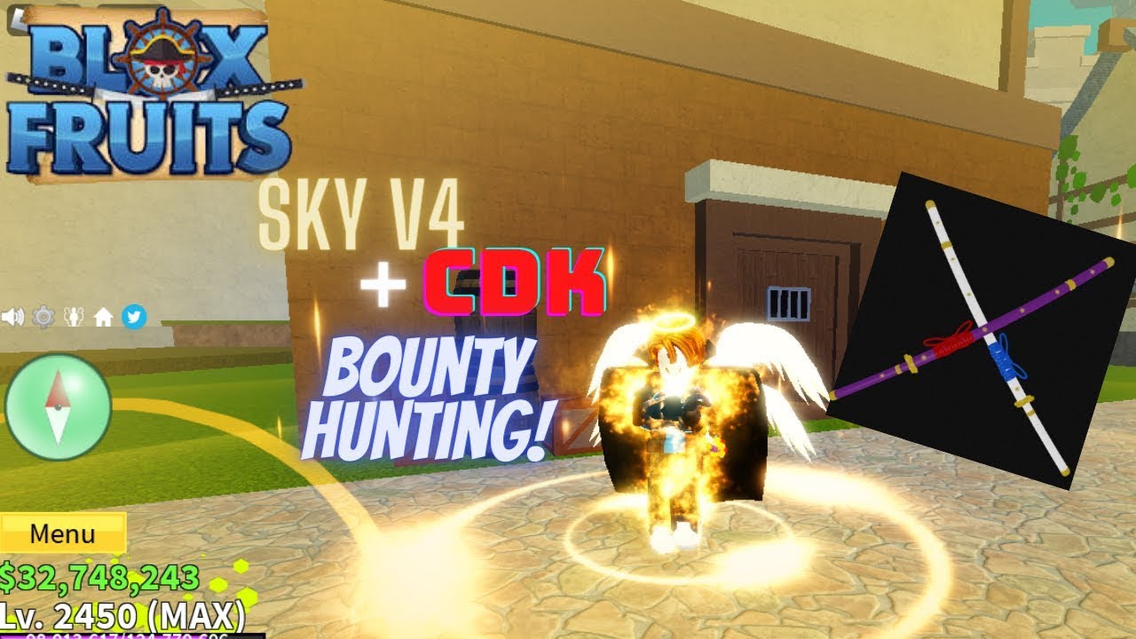 Bounty hunting with sky v4 + cdk (blox fruit) - YouTube