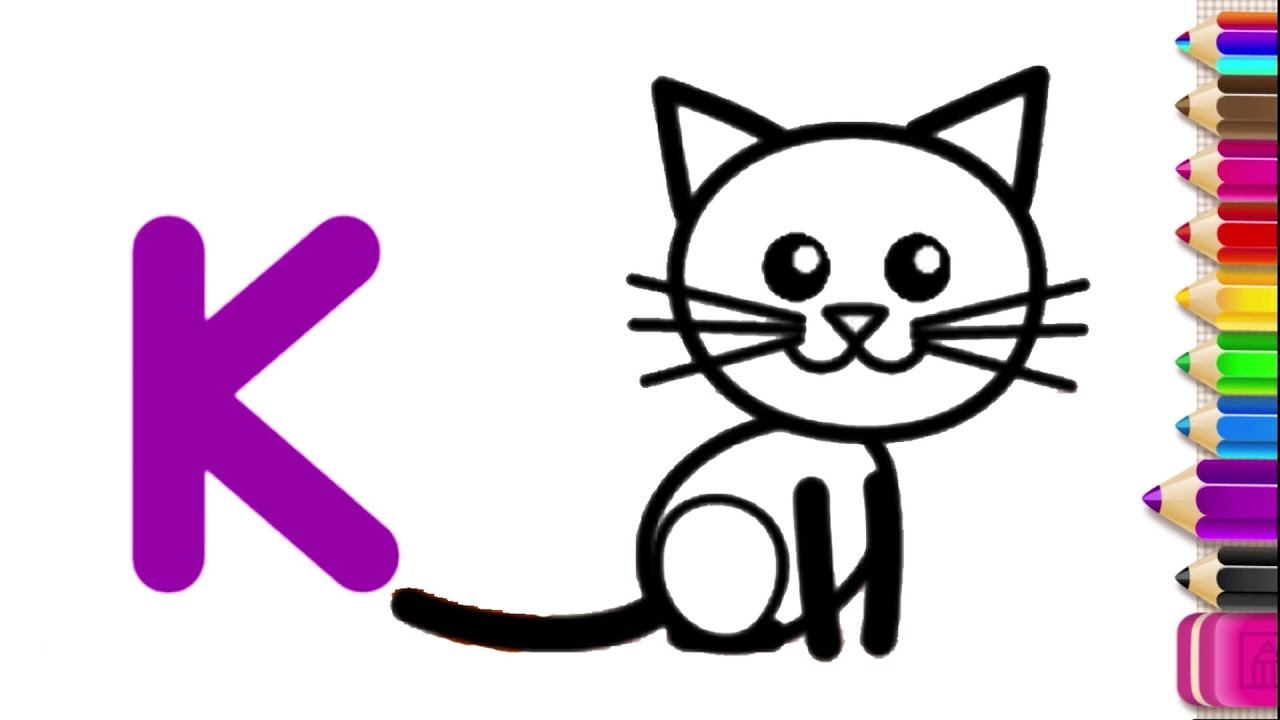 Drawing Alphabets and Coloring | How To Draw abc Alphabets | Draw the ...