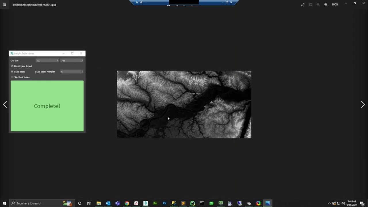Height Table - Converting height image to 3D model with Python and 3DS ...