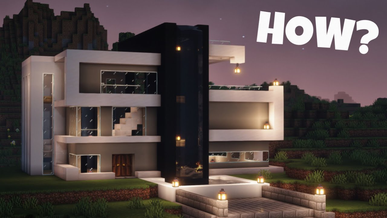 Big Modern House Building Tutorial! Minecraft - YouTube