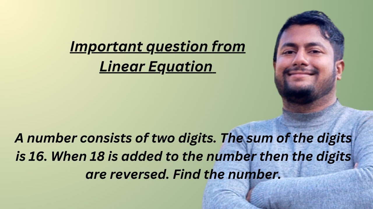 Problem Related To Two Digits Number Youtube