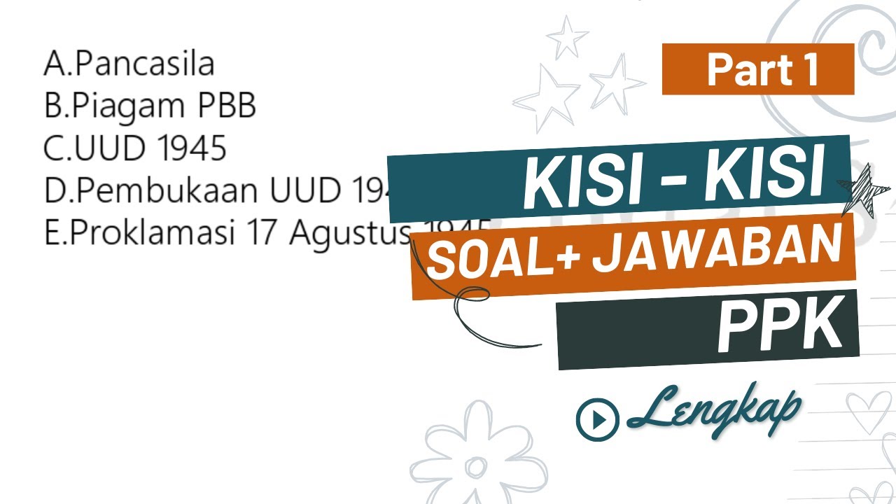 Kumpulan Soal PPK Pemilu [ Part 1 ] - YouTube