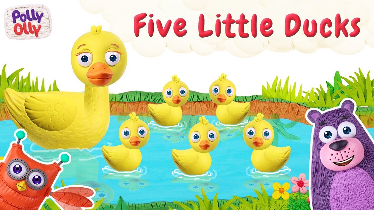 Five Little Ducks | kids videos for kids | Nursery Rhymes | Polly Olly ...