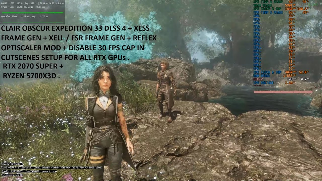 Clair Obscur Expedition 33 DLSS 4 + XeSS Frame Gen + XeLL / FSR FG + Reflex + Uncap FPS All RTX ...