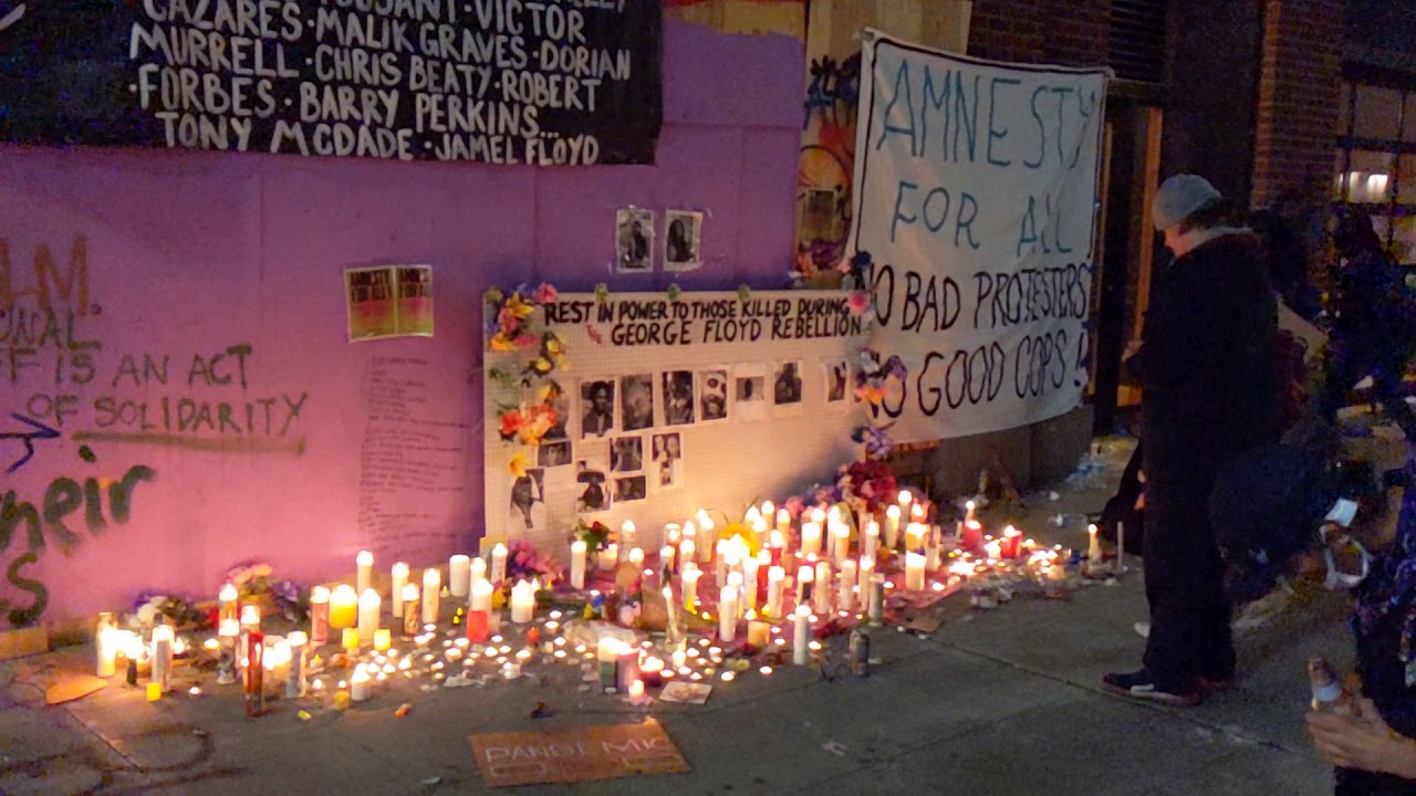 Seattle Protests Day 8 - George Floyd Candle Light Vigil. - YouTube