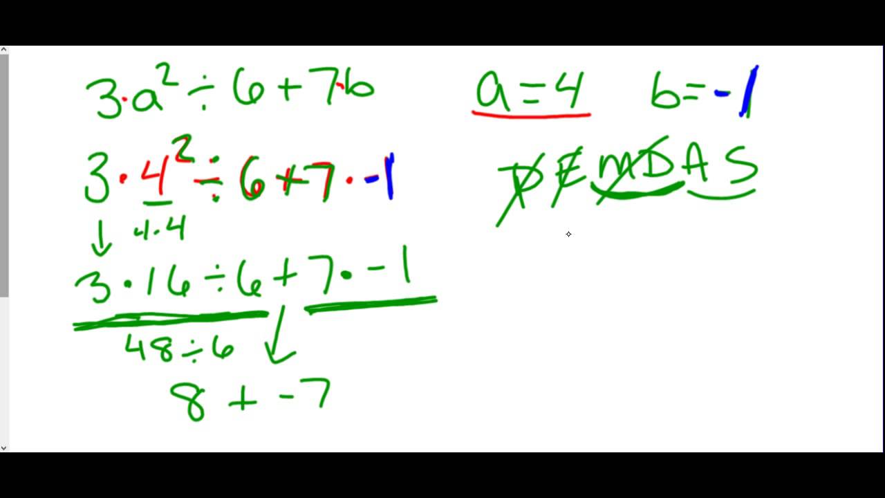 Algebra 1 Q1 - Order of Operations - YouTube