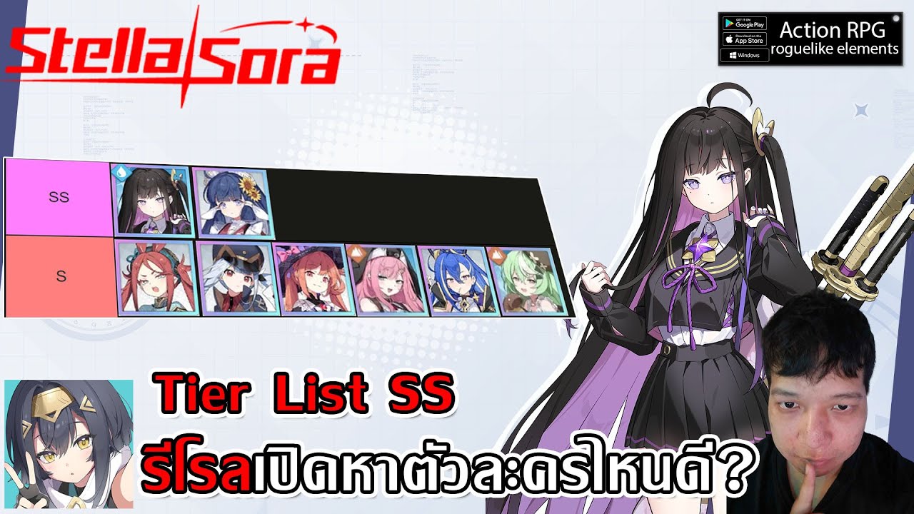Tier List S-SS รีโรลเปิดหาตัวละครไหนดี? เริ่มต้นเล่นได้ง่าย! | Stella ...