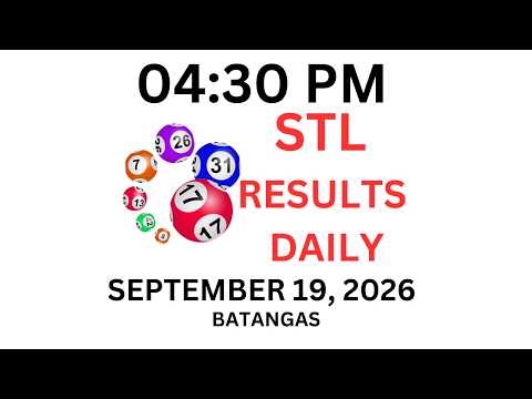 STL Batangas 4:30 PM Draw - September 19, 2026
