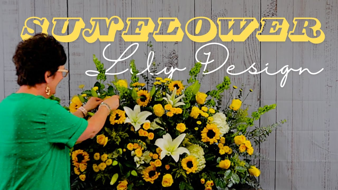 MASSIVE Sunflower + Lily Arrangement! - YouTube