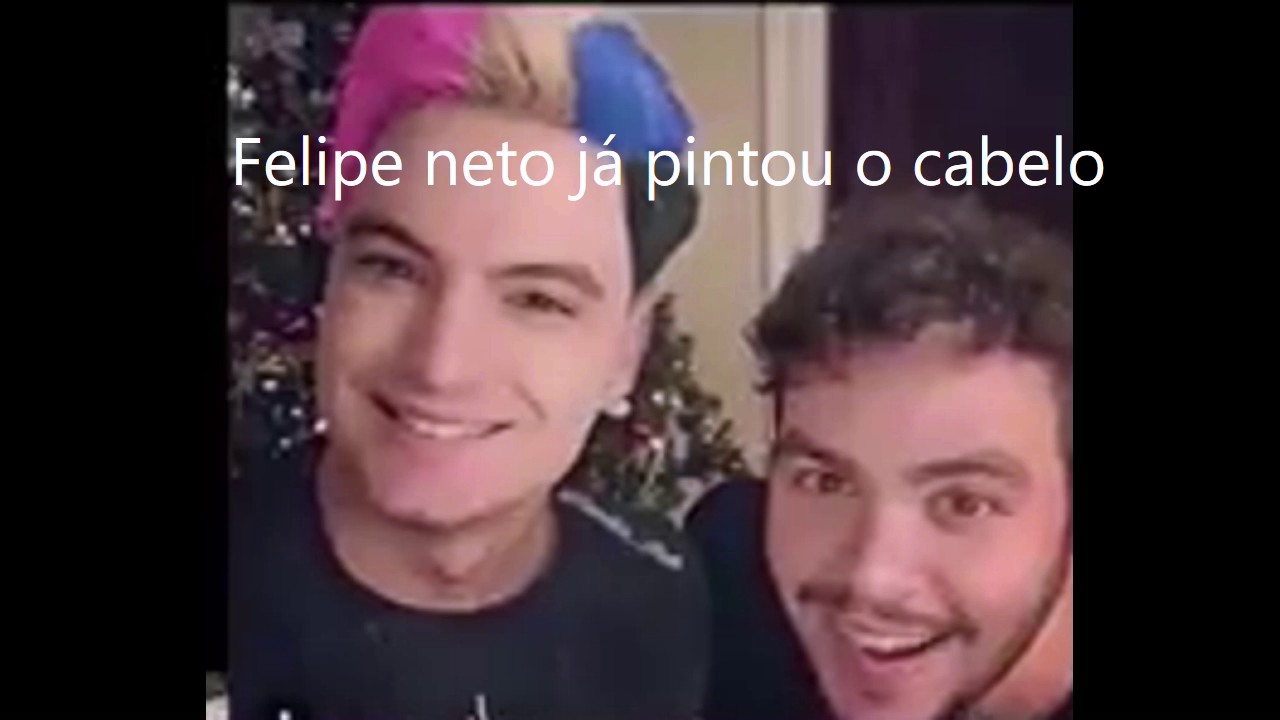 felipe neto ja pintou o cabelo ao chegar em 10 milhões de inscritos ...