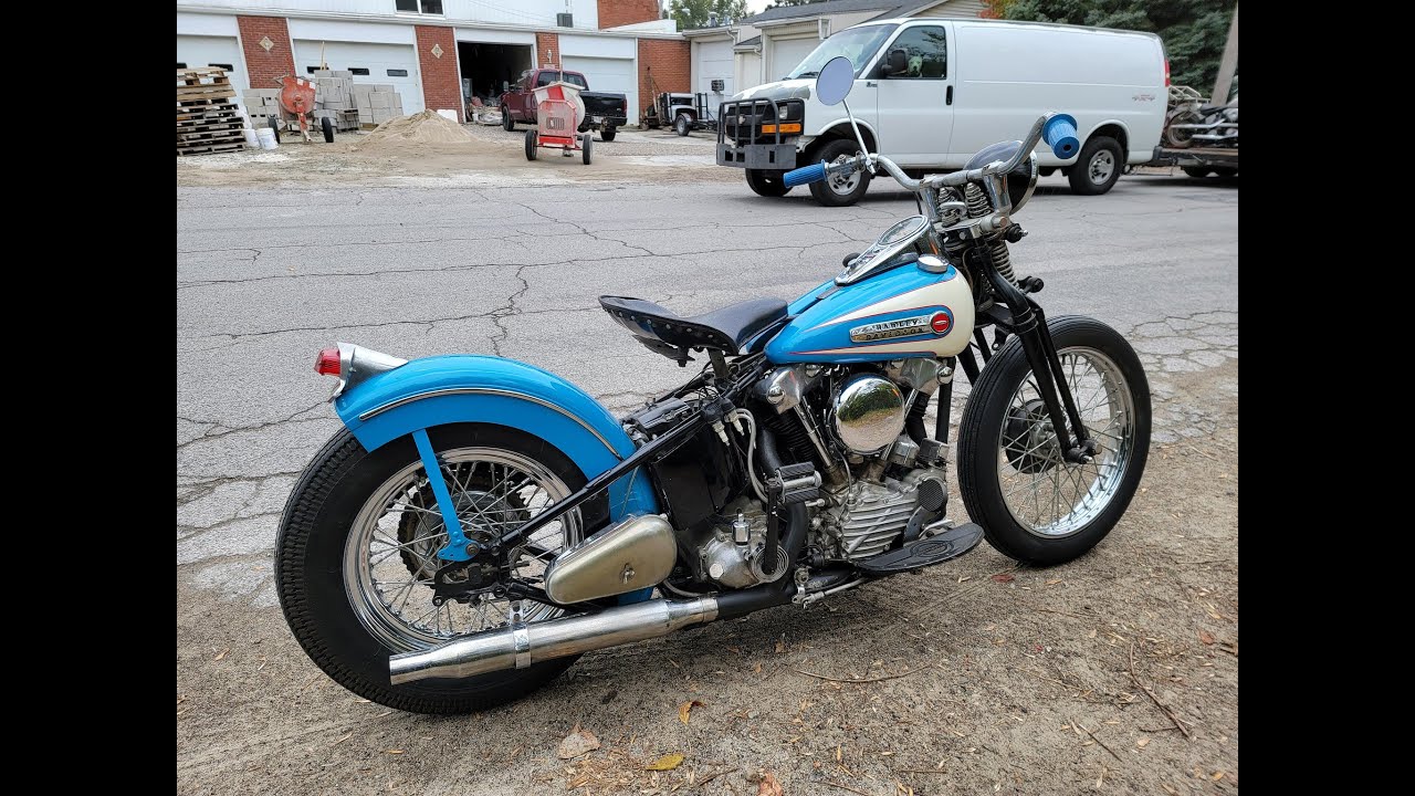 Hunting Harleys, 1947 Knuckle bobber built back in the day - YouTube