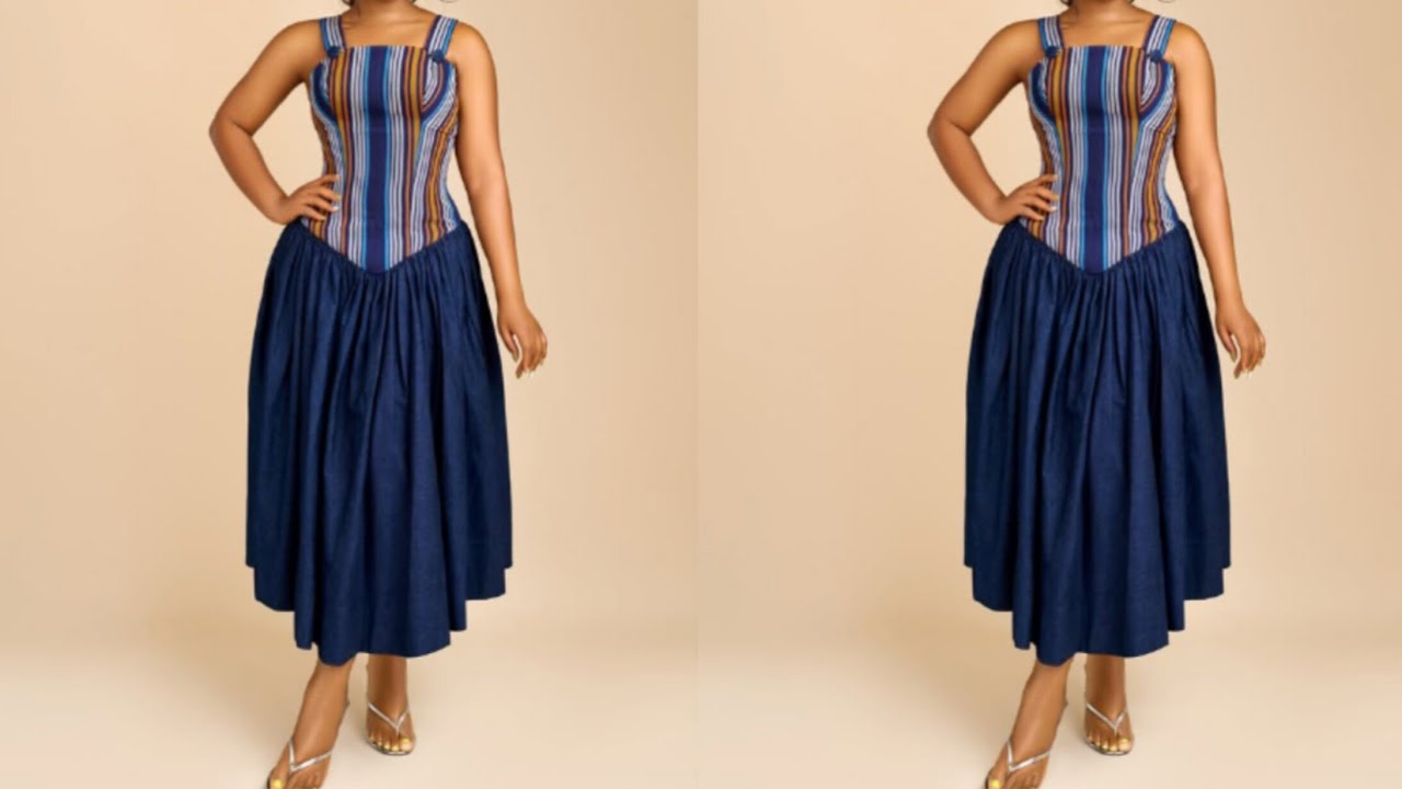 How to Cut A Gathered Dress With Basque Waist Effect | Beginners ...