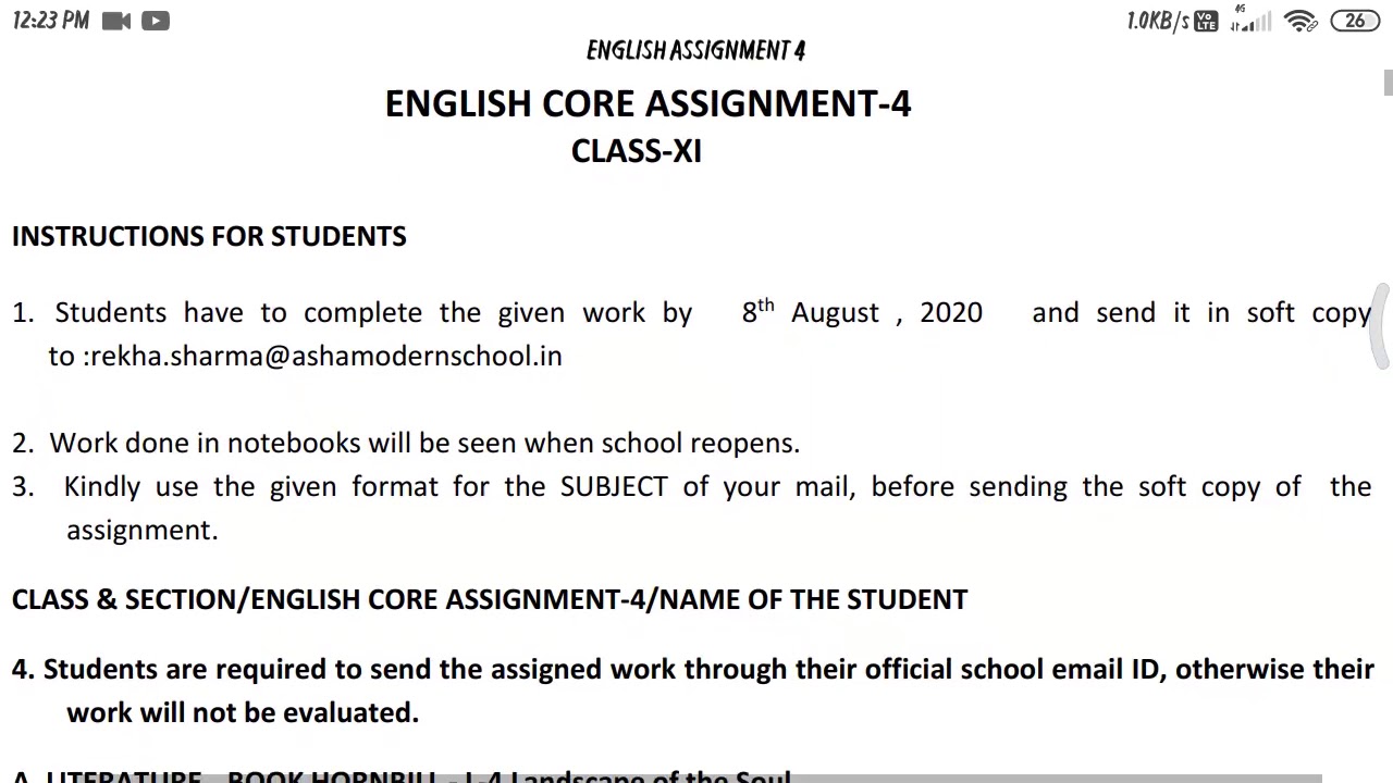 English assignment 4 - YouTube