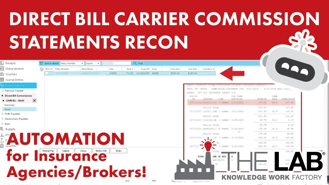 Direct Bill Commission Statement Robotic Process Automation for ...