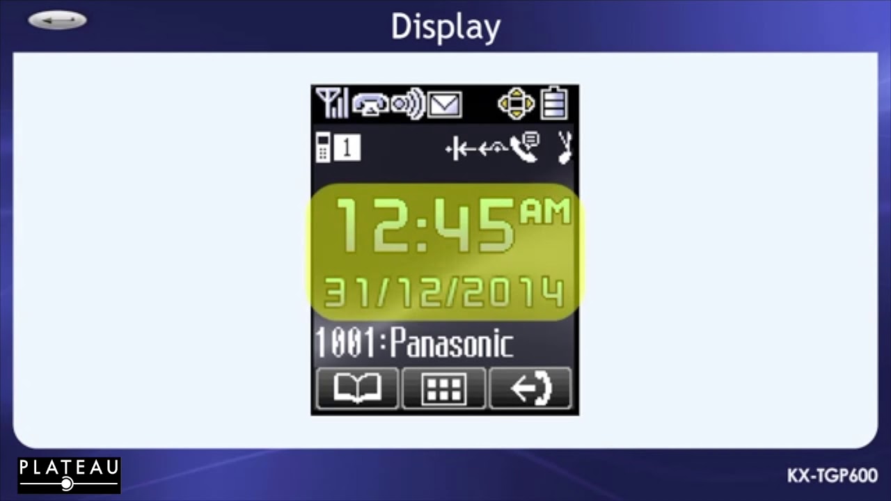 Panasonic Cordless: Display and Menu Buttons - YouTube